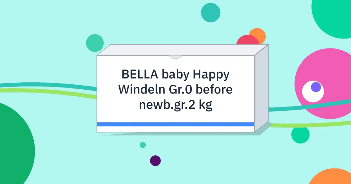 Symbolbild: Packung mit der Aufschrift BELLA baby Happy Windeln Gr.0 before newb.gr.2 kg (PZN 17368508) – Verfügbarkeit und Bezug in Apotheken in Frankfurt am Main