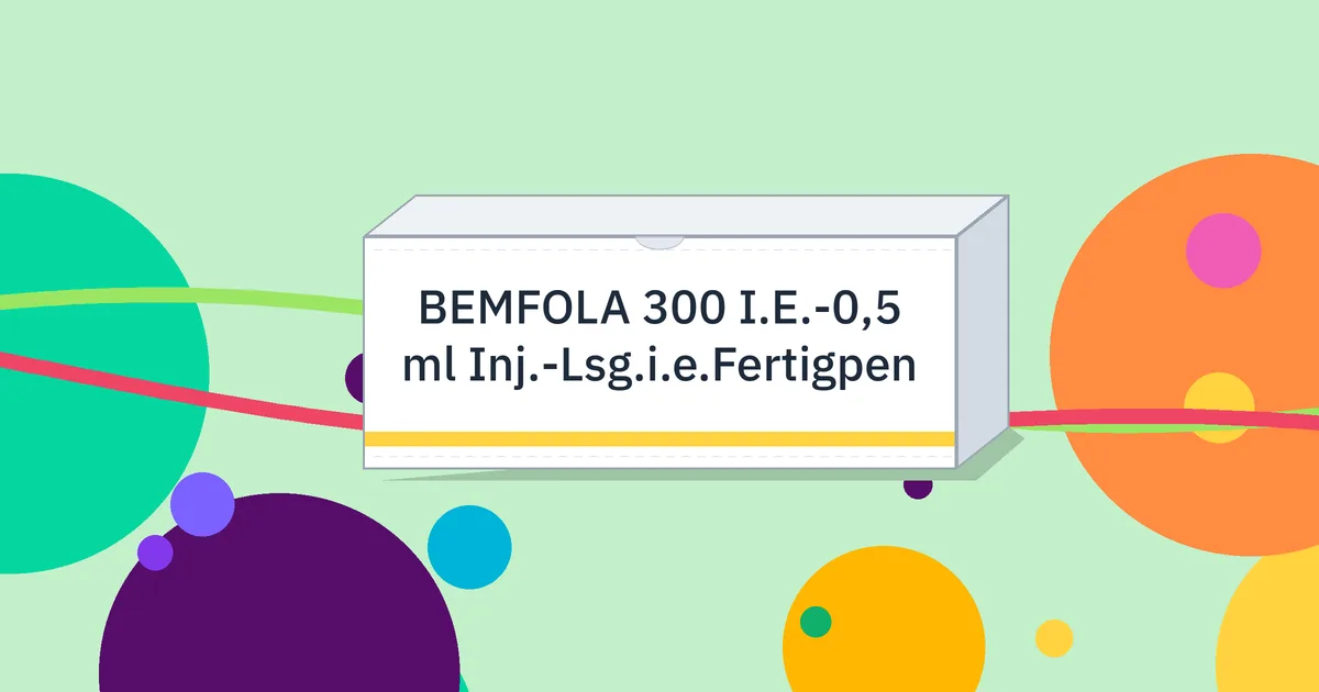 Symbolbild: Packung mit der Aufschrift BEMFOLA 300 I.E.-0,5 ml Inj.-Lsg.i.e.Fertigpen (PZN 12471495) – Verfügbarkeit und Bezug in Apotheken in Frankfurt am Main