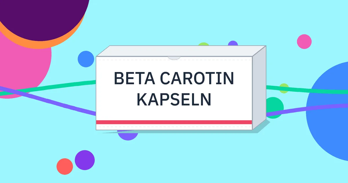 Symbolbild: Packung mit der Aufschrift BETA CAROTIN KAPSELN (PZN 07492503) – Verfügbarkeit und Bezug in Apotheken in Frankfurt am Main