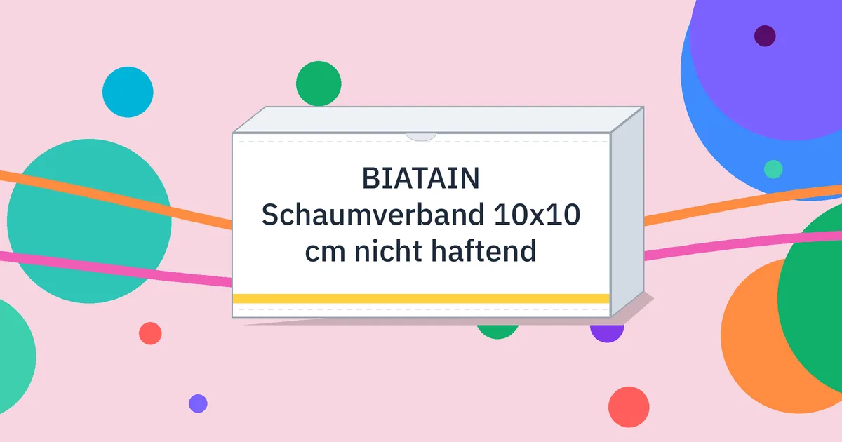Symbolbild: Packung mit der Aufschrift BIATAIN Schaumverband 10x10 cm nicht haftend (PZN 20389135) – Verfügbarkeit und Bezug in Apotheken in Frankfurt am Main