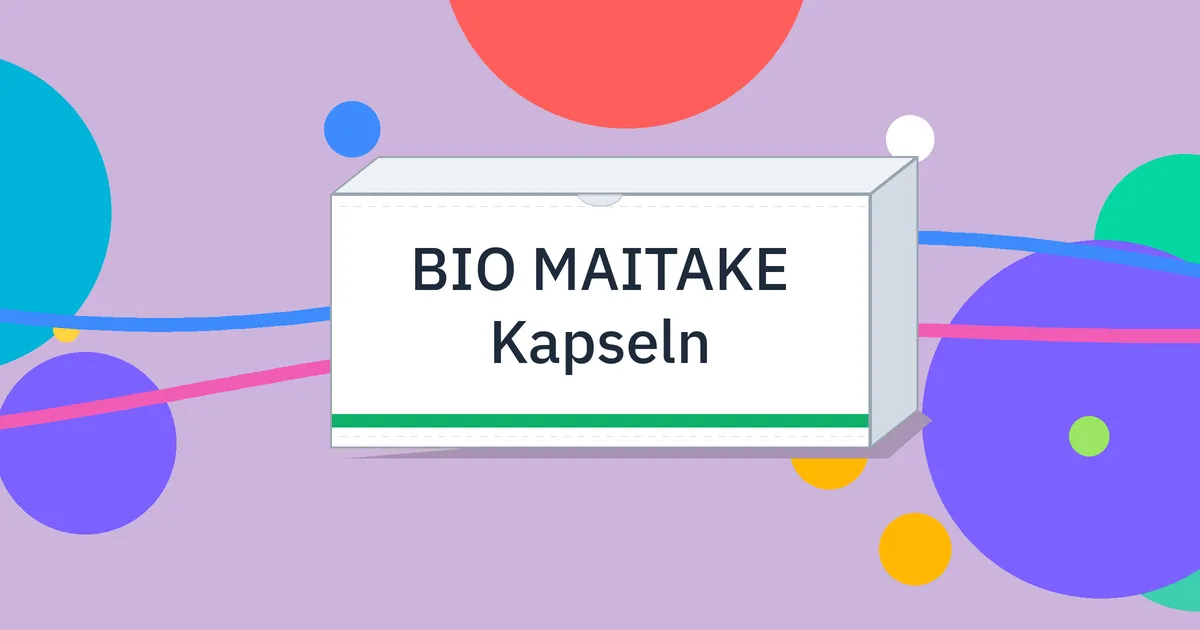 Symbolbild: Packung mit der Aufschrift BIO MAITAKE Kapseln (PZN 10790167) – Verfügbarkeit und Bezug in Apotheken in Frankfurt am Main