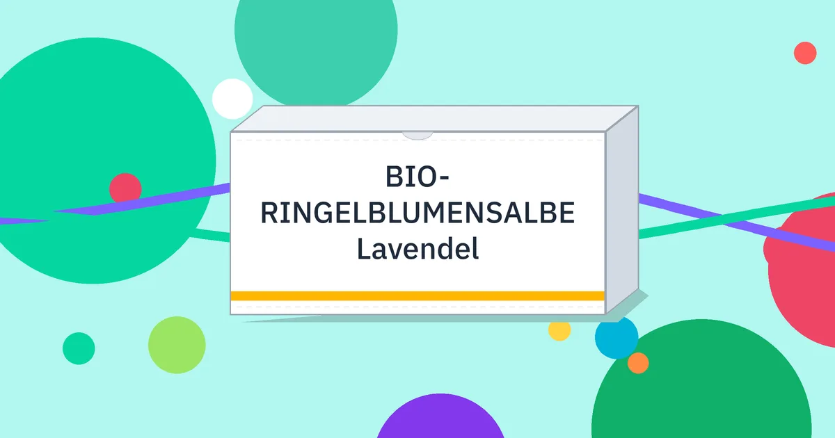 Symbolbild: Packung mit der Aufschrift BIO-RINGELBLUMENSALBE Lavendel (PZN 19769631) – Verfügbarkeit und Bezug in Apotheken in Frankfurt am Main