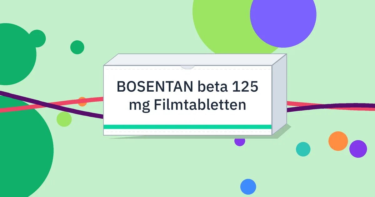 Symbolbild: Packung mit der Aufschrift BOSENTAN beta 125 mg Filmtabletten (PZN 12471182) – Verfügbarkeit und Bezug in Apotheken in Frankfurt am Main