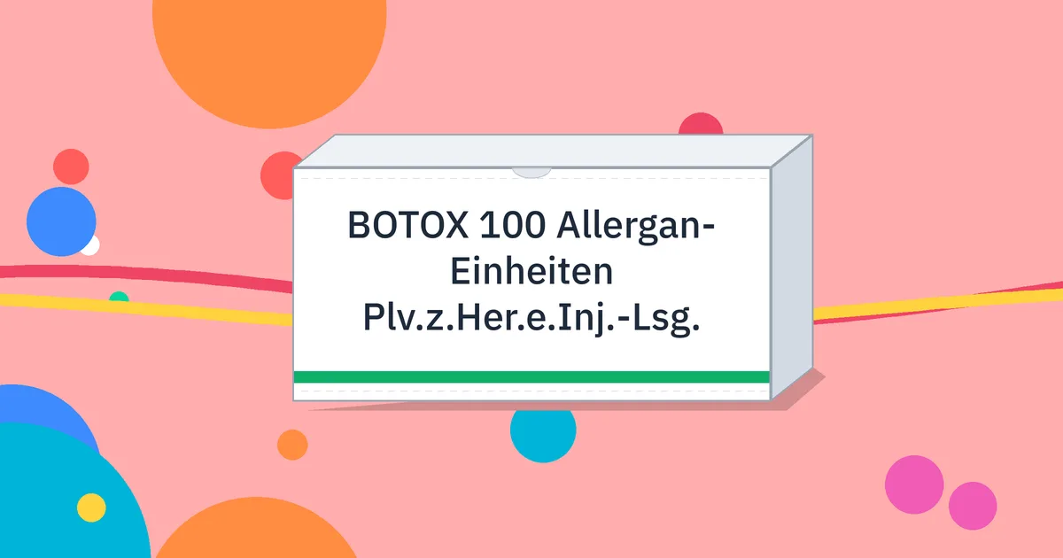 Symbolbild: Packung mit der Aufschrift BOTOX 100 Allergan-Einheiten Plv.z.Her.e.Inj.-Lsg. (PZN 11727343) – Verfügbarkeit und Bezug in Apotheken in Frankfurt am Main