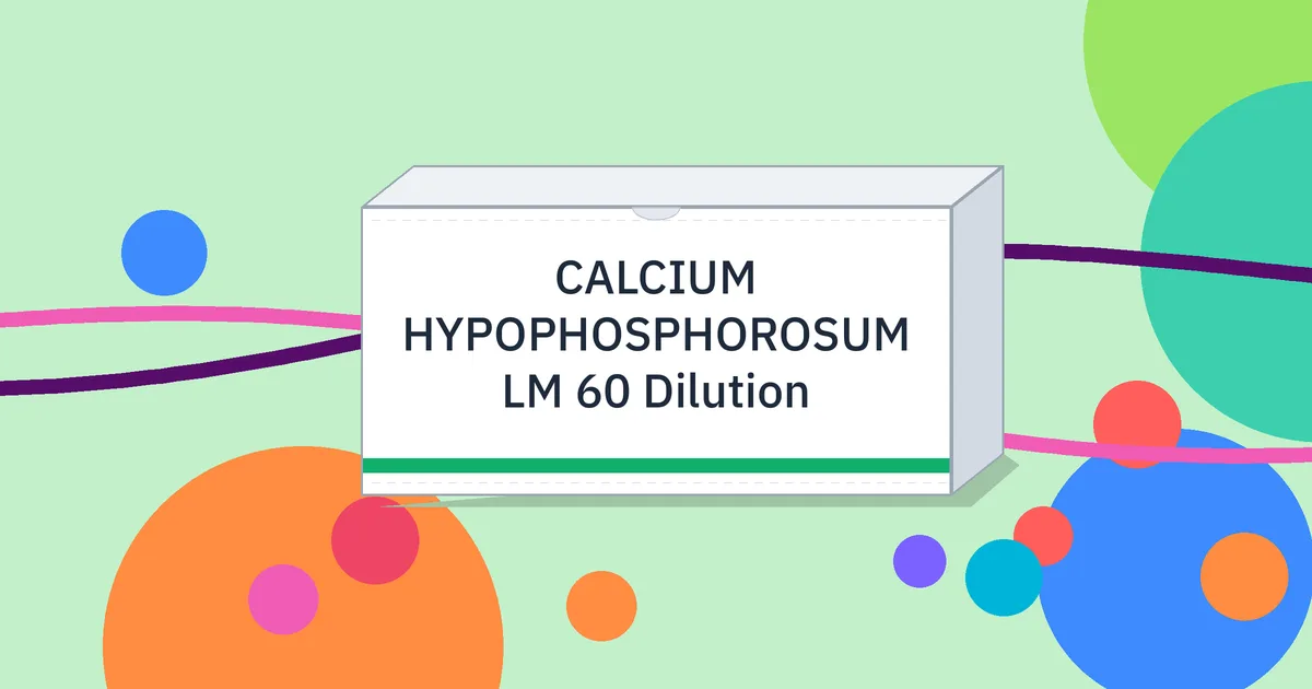 Symbolbild: Packung mit der Aufschrift CALCIUM HYPOPHOSPHOROSUM LM 60 Dilution (PZN 13409044) – Verfügbarkeit und Bezug in Apotheken in Frankfurt am Main