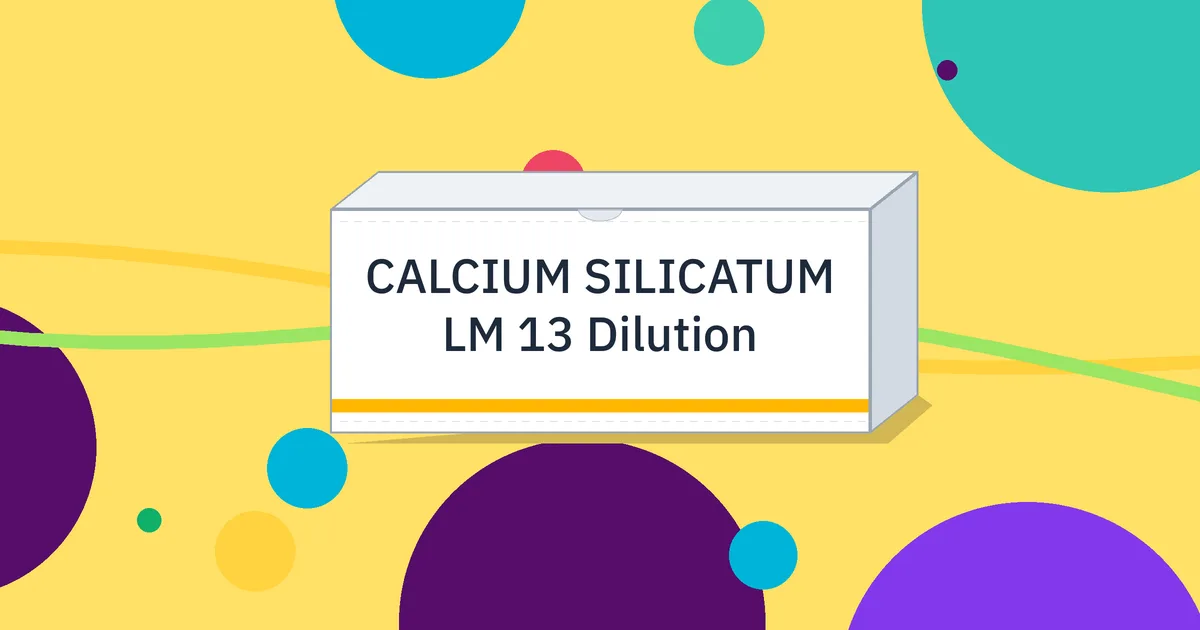 Symbolbild: Packung mit der Aufschrift CALCIUM SILICATUM LM 13 Dilution (PZN 12805625) – Verfügbarkeit und Bezug in Apotheken in Frankfurt am Main