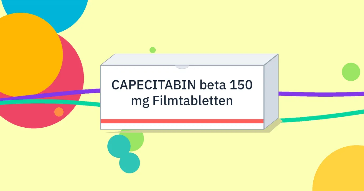 Symbolbild: Packung mit der Aufschrift CAPECITABIN beta 150 mg Filmtabletten (PZN 05743332) – Verfügbarkeit und Bezug in Apotheken in Frankfurt am Main