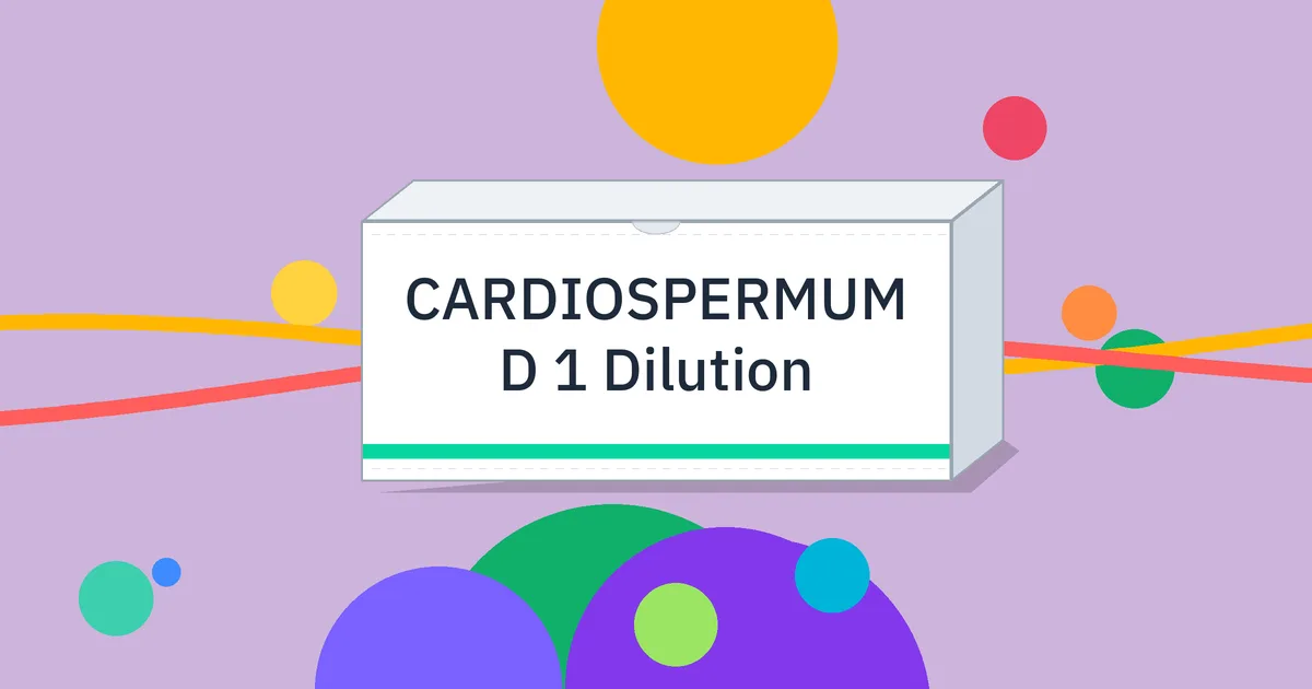 Symbolbild: Packung mit der Aufschrift CARDIOSPERMUM D 1 Dilution (PZN 02609952) – Verfügbarkeit und Bezug in Apotheken in Frankfurt am Main