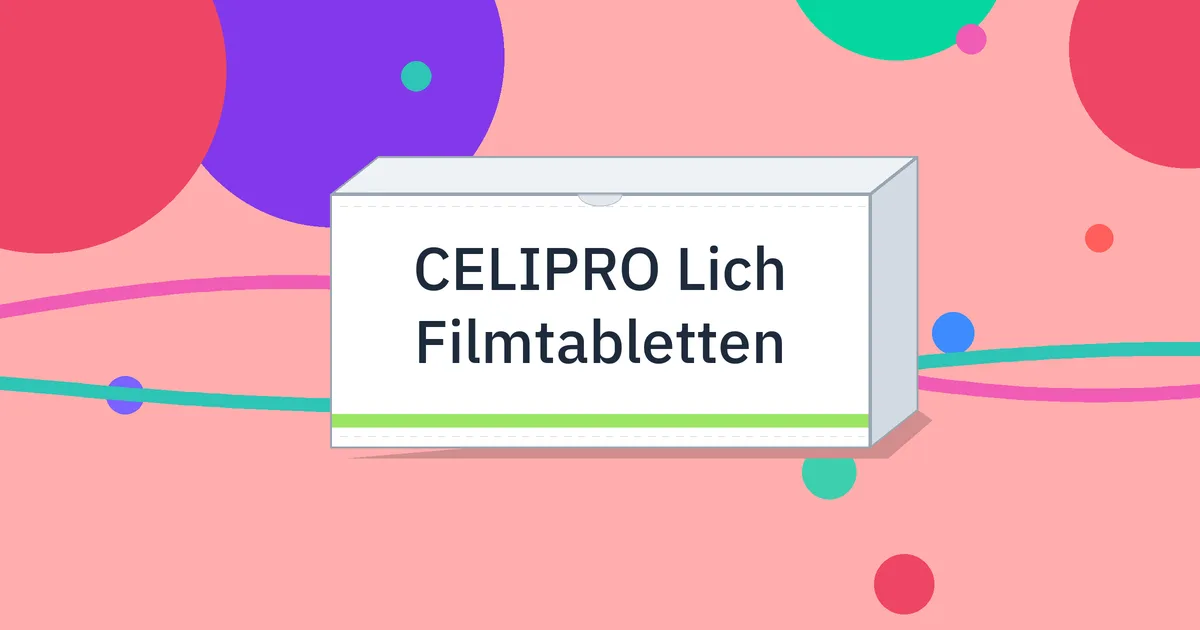 Symbolbild: Packung mit der Aufschrift CELIPRO Lich Filmtabletten (PZN 00011297) – Verfügbarkeit und Bezug in Apotheken in Frankfurt am Main