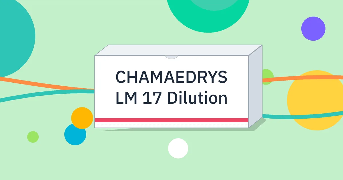 Symbolbild: Packung mit der Aufschrift CHAMAEDRYS LM 17 Dilution (PZN 13438560) – Verfügbarkeit und Bezug in Apotheken in Frankfurt am Main