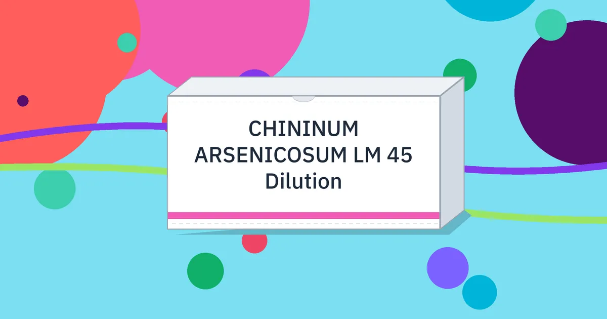 Symbolbild: Packung mit der Aufschrift CHININUM ARSENICOSUM LM 45 Dilution (PZN 12814920) – Verfügbarkeit und Bezug in Apotheken in Frankfurt am Main
