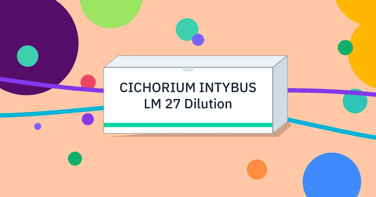 Symbolbild: Packung mit der Aufschrift CICHORIUM INTYBUS LM 27 Dilution (PZN 13446140) – Verfügbarkeit und Bezug in Apotheken in Frankfurt am Main