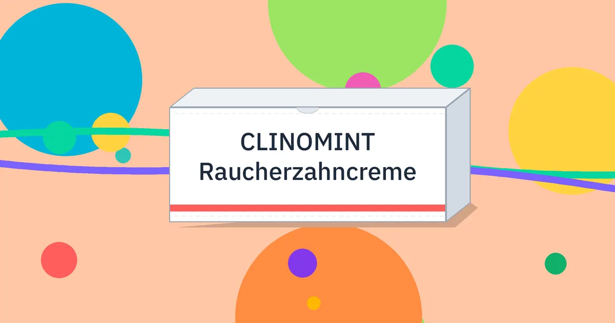 Symbolbild: Packung mit der Aufschrift CLINOMINT Raucherzahncreme (PZN 03971247) – Verfügbarkeit und Bezug in Apotheken in Frankfurt am Main