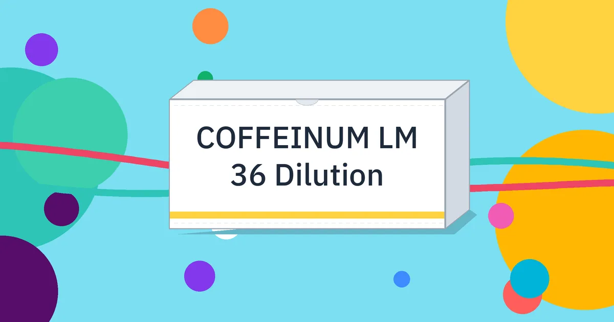 Symbolbild: Packung mit der Aufschrift COFFEINUM LM 36 Dilution (PZN 12831976) – Verfügbarkeit und Bezug in Apotheken in Frankfurt am Main