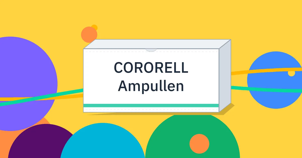 Symbolbild: Packung mit der Aufschrift CORORELL Ampullen (PZN 00564346) – Verfügbarkeit und Bezug in Apotheken in Frankfurt am Main