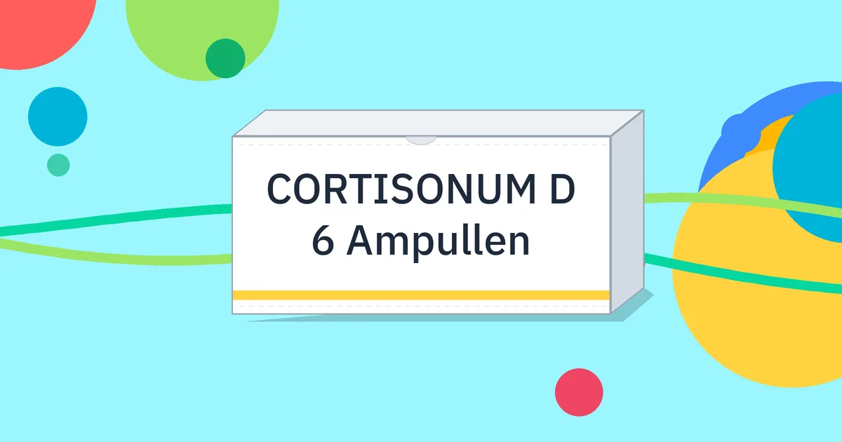 Symbolbild: Packung mit der Aufschrift CORTISONUM D 6 Ampullen (PZN 11705459) – Verfügbarkeit und Bezug in Apotheken in Frankfurt am Main