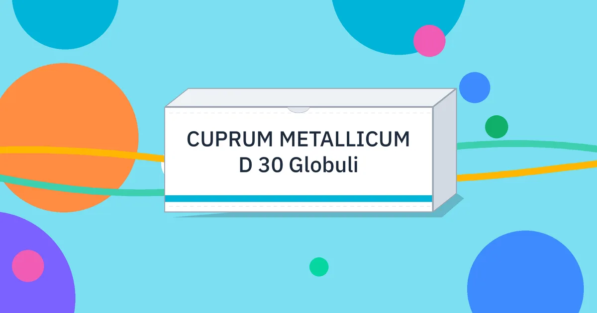 Symbolbild: Packung mit der Aufschrift CUPRUM METALLICUM D 30 Globuli (PZN 01768335) – Verfügbarkeit und Bezug in Apotheken in Frankfurt am Main