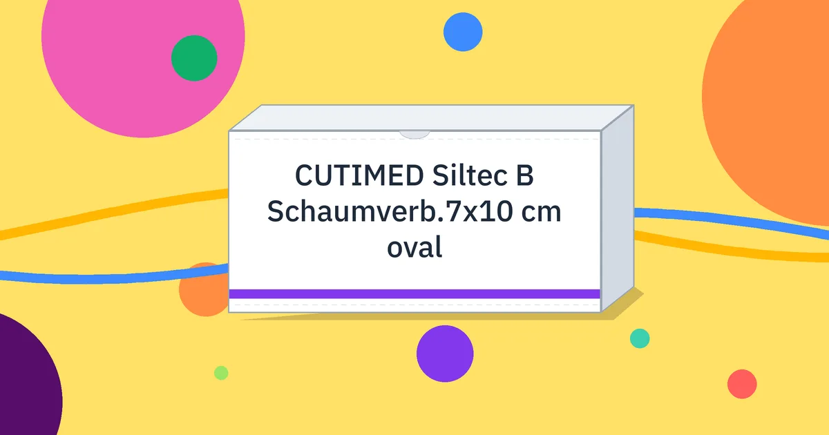 Symbolbild: Packung mit der Aufschrift CUTIMED Siltec B Schaumverb.7x10 cm oval (PZN 12369905) – Verfügbarkeit und Bezug in Apotheken in Frankfurt am Main