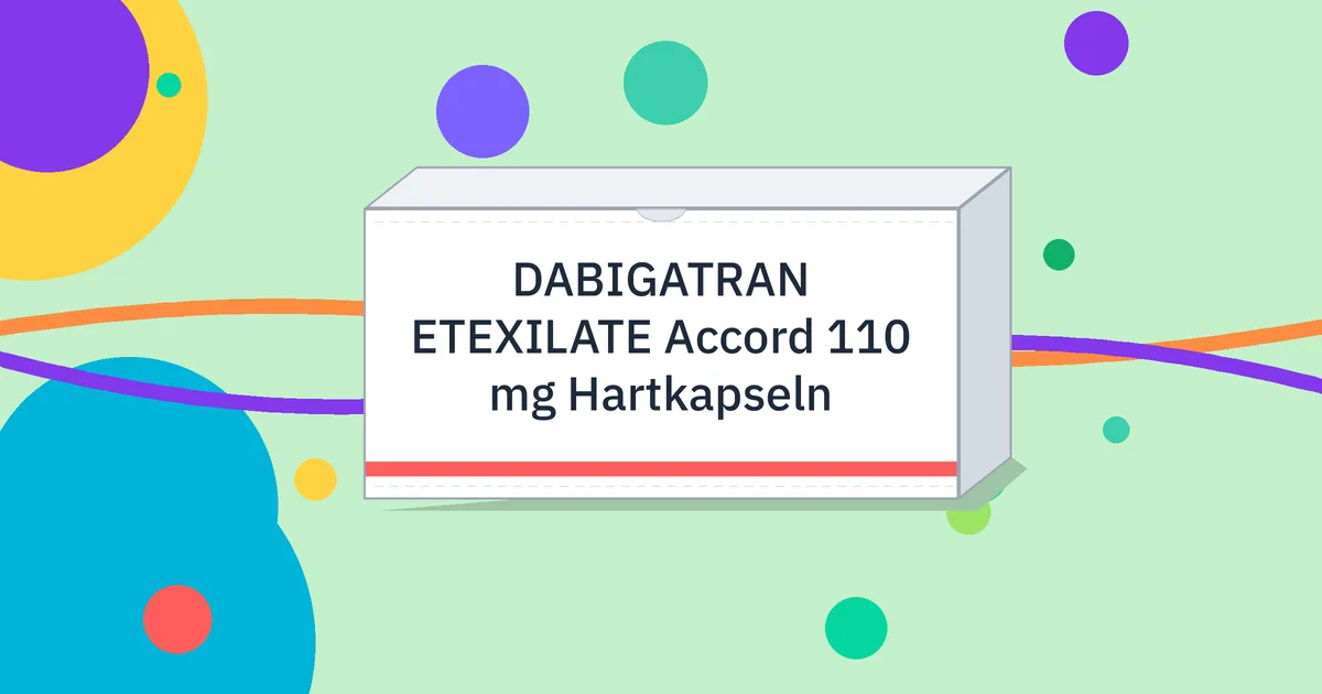 Symbolbild: Packung mit der Aufschrift DABIGATRAN ETEXILATE Accord 110 mg Hartkapseln (PZN 19366100) – Verfügbarkeit und Bezug in Apotheken in Frankfurt am Main