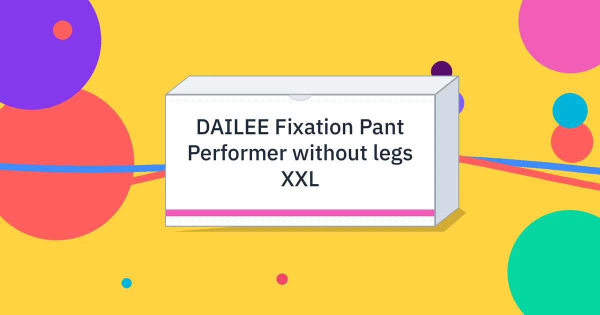 Symbolbild: Packung mit der Aufschrift DAILEE Fixation Pant Performer without legs XXL (PZN 13863694) – Verfügbarkeit und Bezug in Apotheken in Frankfurt am Main