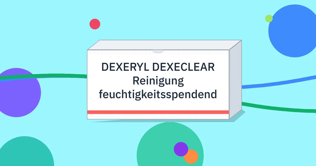 Symbolbild: Packung mit der Aufschrift DEXERYL DEXECLEAR Reinigung feuchtigkeitsspendend (PZN 19641776) – Verfügbarkeit und Bezug in Apotheken in Frankfurt am Main