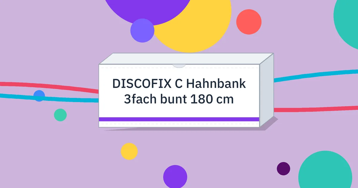 Symbolbild: Packung mit der Aufschrift DISCOFIX C Hahnbank 3fach bunt 180 cm (PZN 06107621) – Verfügbarkeit und Bezug in Apotheken in Frankfurt am Main