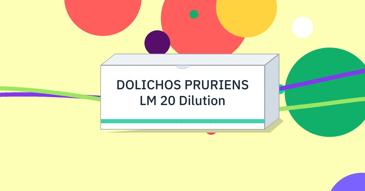 Symbolbild: Packung mit der Aufschrift DOLICHOS PRURIENS LM 20 Dilution (PZN 13466651) – Verfügbarkeit und Bezug in Apotheken in Frankfurt am Main