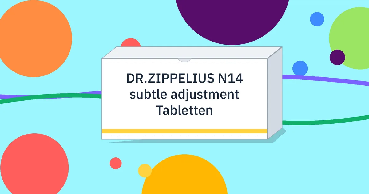 Symbolbild: Packung mit der Aufschrift DR.ZIPPELIUS N14 subtle adjustment Tabletten (PZN 09292263) – Verfügbarkeit und Bezug in Apotheken in Frankfurt am Main