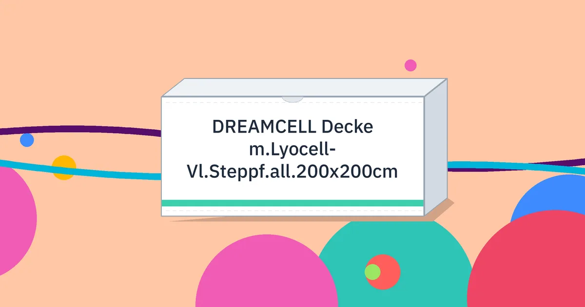 Symbolbild: Packung mit der Aufschrift DREAMCELL Decke m.Lyocell-Vl.Steppf.all.200x200cm (PZN 16894790) – Verfügbarkeit und Bezug in Apotheken in Frankfurt am Main