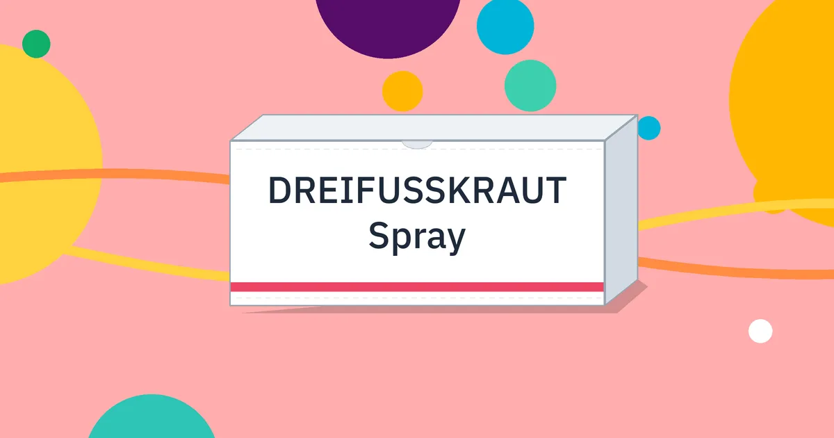 Symbolbild: Packung mit der Aufschrift DREIFUSSKRAUT Spray (PZN 14311005) – Verfügbarkeit und Bezug in Apotheken in Frankfurt am Main