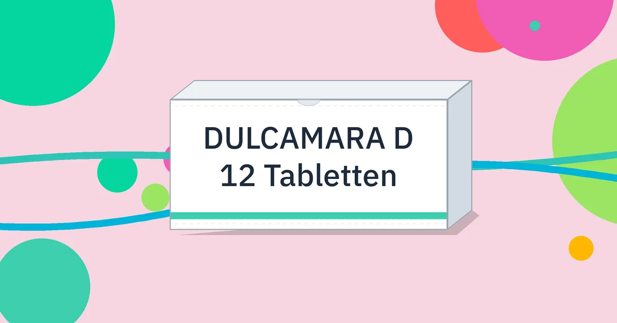 Symbolbild: Packung mit der Aufschrift DULCAMARA D 12 Tabletten (PZN 02629854) – Verfügbarkeit und Bezug in Apotheken in Frankfurt am Main