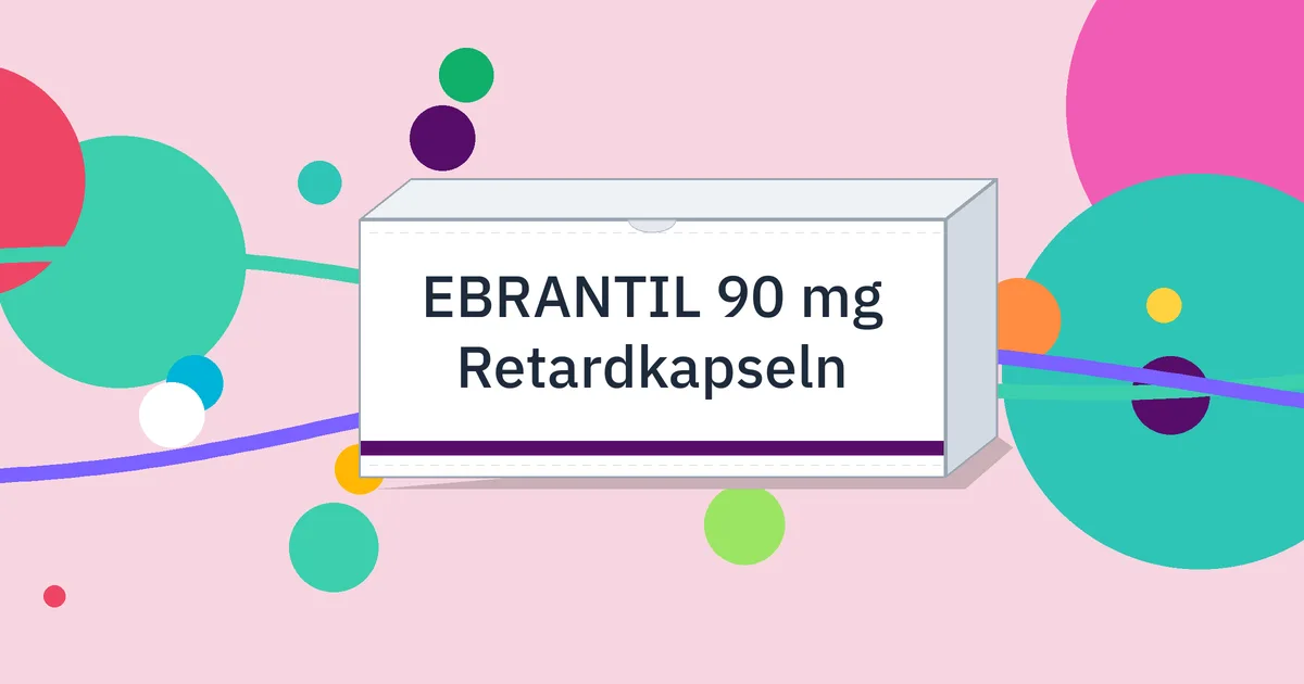 Symbolbild: Packung mit der Aufschrift EBRANTIL 90 mg Retardkapseln (PZN 00212759) – Verfügbarkeit und Bezug in Apotheken in Frankfurt am Main