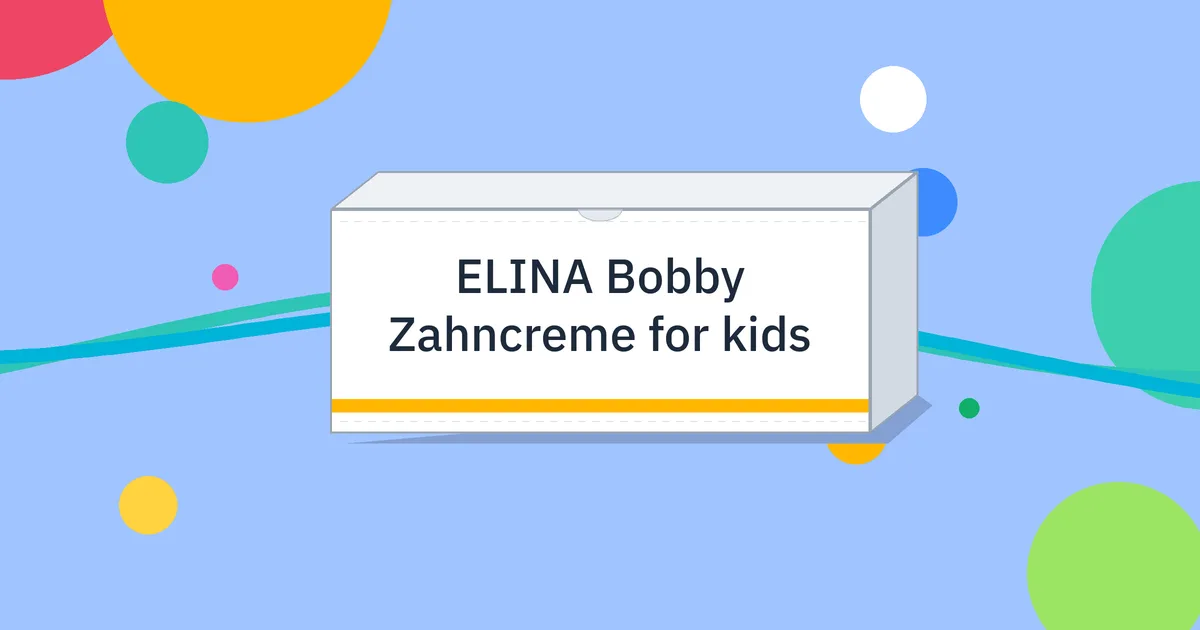 Symbolbild: Packung mit der Aufschrift ELINA Bobby Zahncreme for kids (PZN 11060933) – Verfügbarkeit und Bezug in Apotheken in Frankfurt am Main