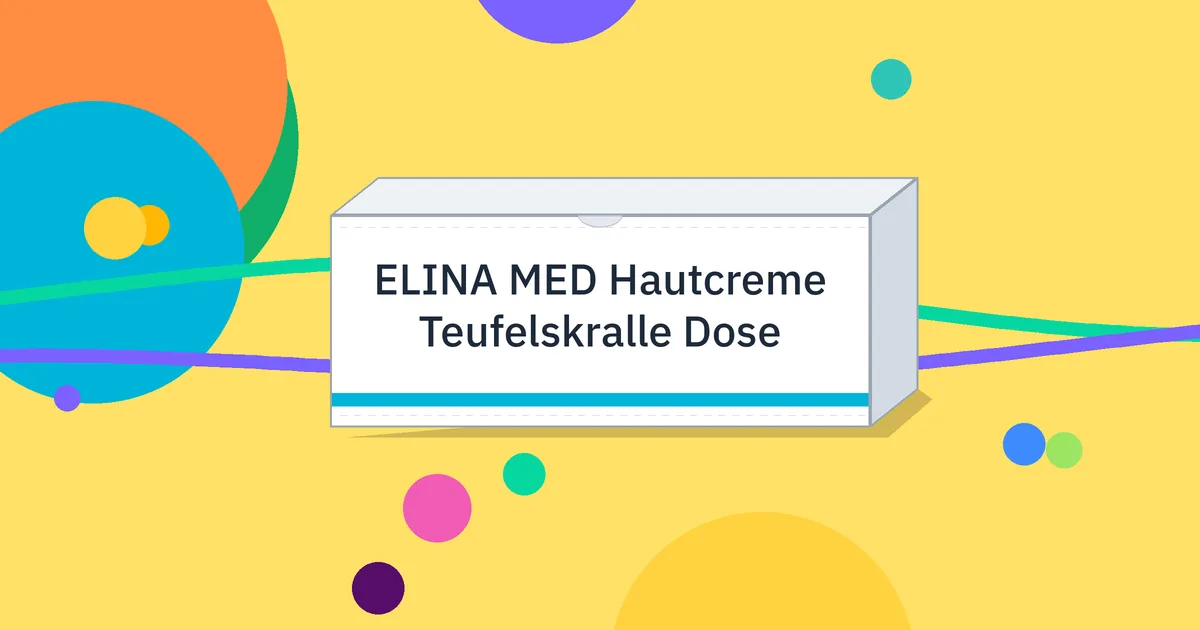 Symbolbild: Packung mit der Aufschrift ELINA MED Hautcreme Teufelskralle Dose (PZN 13624653) – Verfügbarkeit und Bezug in Apotheken in Frankfurt am Main