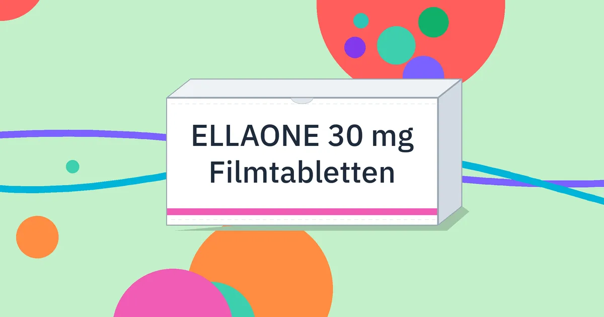 Symbolbild: Packung mit der Aufschrift ELLAONE 30 mg Filmtabletten (PZN 18064319) – Verfügbarkeit und Bezug in Apotheken in Frankfurt am Main