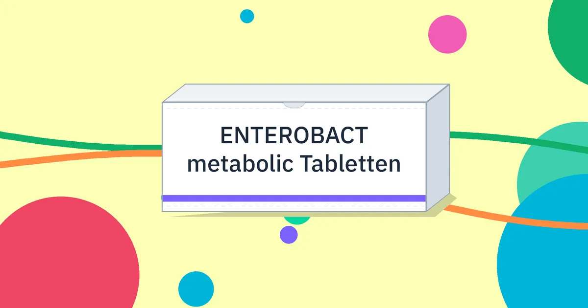 Symbolbild: Packung mit der Aufschrift ENTEROBACT metabolic Tabletten (PZN 11554581) – Verfügbarkeit und Bezug in Apotheken in Frankfurt am Main