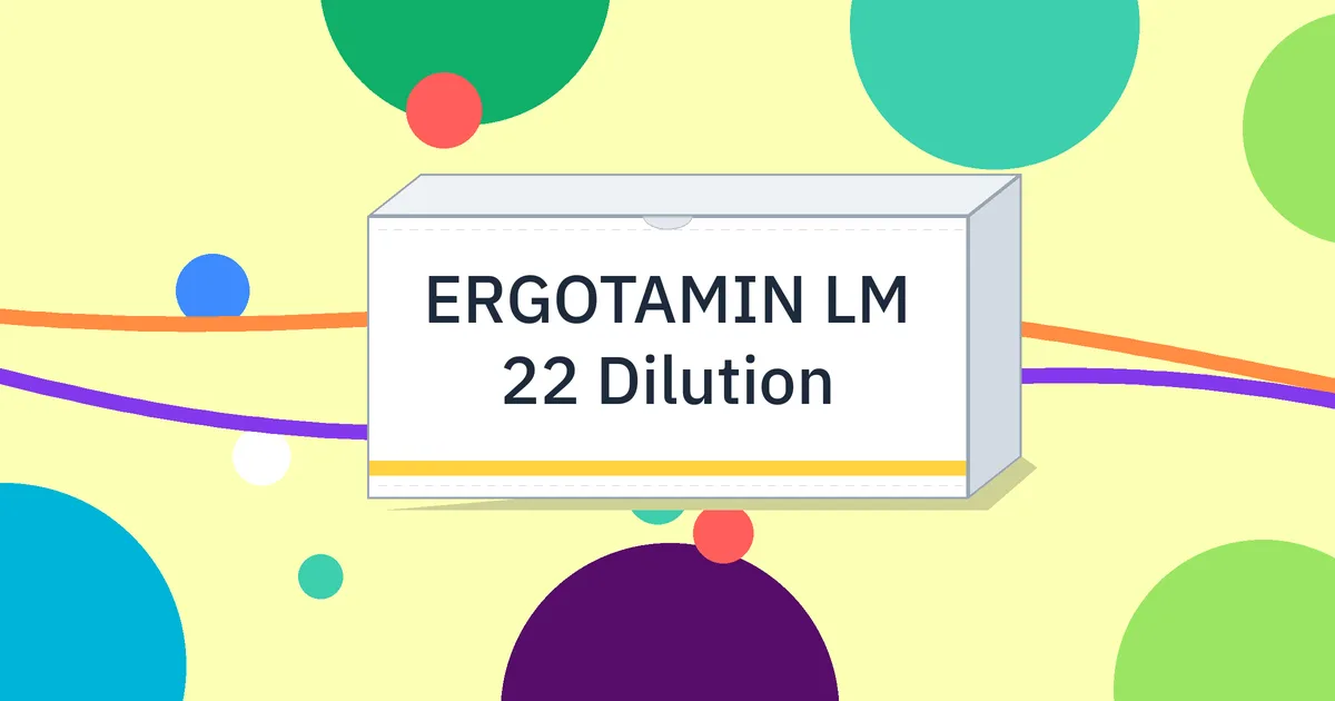Symbolbild: Packung mit der Aufschrift ERGOTAMIN LM 22 Dilution (PZN 12844973) – Verfügbarkeit und Bezug in Apotheken in Frankfurt am Main