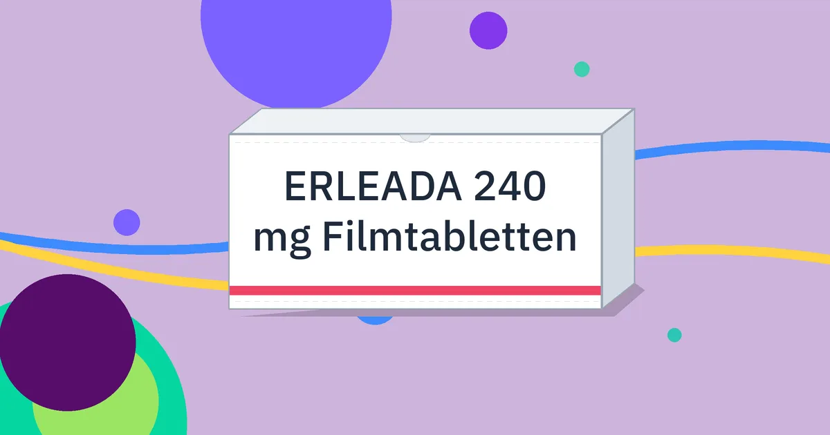 Symbolbild: Packung mit der Aufschrift ERLEADA 240 mg Filmtabletten (PZN 18496912) – Verfügbarkeit und Bezug in Apotheken in Frankfurt am Main
