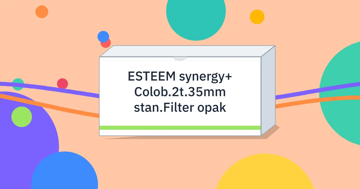 Symbolbild: Packung mit der Aufschrift ESTEEM synergy+ Colob.2t.35mm stan.Filter opak (PZN 06461593) – Verfügbarkeit und Bezug in Apotheken in Frankfurt am Main