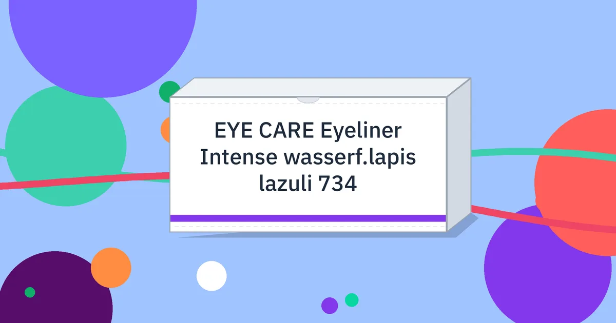 Symbolbild: Packung mit der Aufschrift EYE CARE Eyeliner Intense wasserf.lapis lazuli 734 (PZN 20582843) – Verfügbarkeit und Bezug in Apotheken in Frankfurt am Main