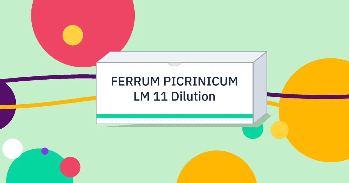 Symbolbild: Packung mit der Aufschrift FERRUM PICRINICUM LM 11 Dilution (PZN 12852530) – Verfügbarkeit und Bezug in Apotheken in Frankfurt am Main