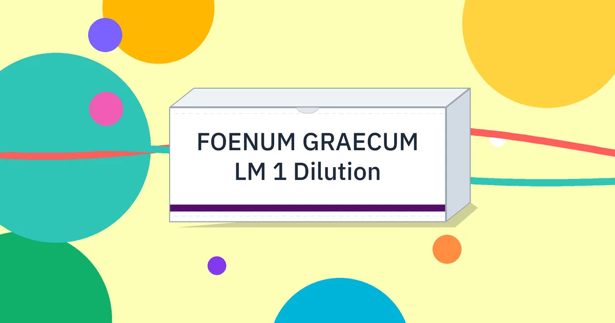 Symbolbild: Packung mit der Aufschrift FOENUM GRAECUM LM 1 Dilution (PZN 13490052) – Verfügbarkeit und Bezug in Apotheken in Frankfurt am Main