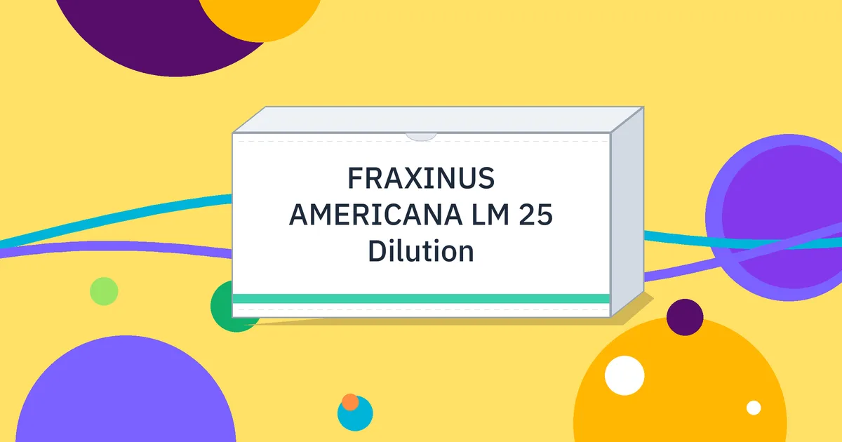 Symbolbild: Packung mit der Aufschrift FRAXINUS AMERICANA LM 25 Dilution (PZN 13491732) – Verfügbarkeit und Bezug in Apotheken in Frankfurt am Main