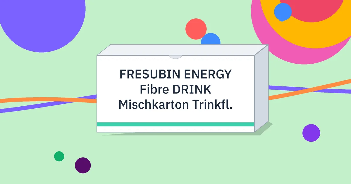 Symbolbild: Packung mit der Aufschrift FRESUBIN ENERGY Fibre DRINK Mischkarton Trinkfl. (PZN 14359986) – Verfügbarkeit und Bezug in Apotheken in Frankfurt am Main
