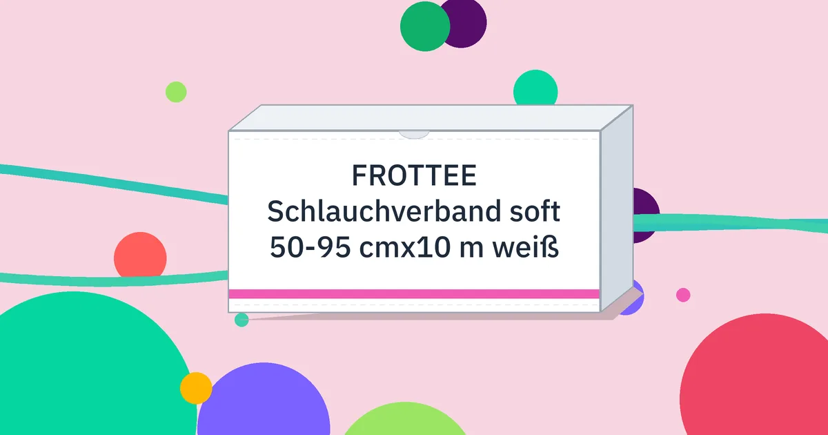 Symbolbild: Packung mit der Aufschrift FROTTEE Schlauchverband soft 50-95 cmx10 m weiß (PZN 16150055) – Verfügbarkeit und Bezug in Apotheken in Frankfurt am Main