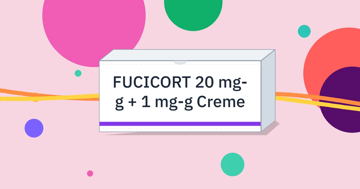 Symbolbild: Packung mit der Aufschrift FUCICORT 20 mg-g + 1 mg-g Creme (PZN 07368766) – Verfügbarkeit und Bezug in Apotheken in Frankfurt am Main