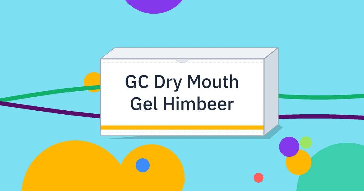 Symbolbild: Packung mit der Aufschrift GC Dry Mouth Gel Himbeer (PZN 05522482) – Verfügbarkeit und Bezug in Apotheken in Frankfurt am Main