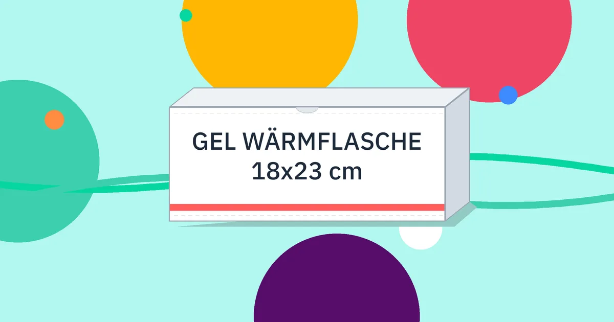 Symbolbild: Packung mit der Aufschrift GEL WÄRMFLASCHE 18x23 cm (PZN 02427866) – Verfügbarkeit und Bezug in Apotheken in Frankfurt am Main