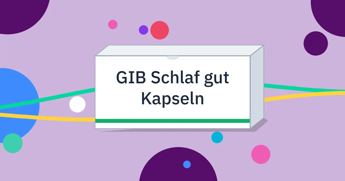 Symbolbild: Packung mit der Aufschrift GIB Schlaf gut Kapseln (PZN 17618483) – Verfügbarkeit und Bezug in Apotheken in Frankfurt am Main
