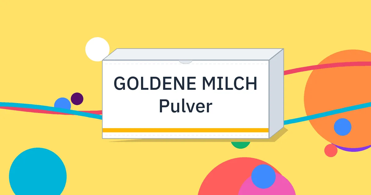 Symbolbild: Packung mit der Aufschrift GOLDENE MILCH Pulver (PZN 17309457) – Verfügbarkeit und Bezug in Apotheken in Frankfurt am Main